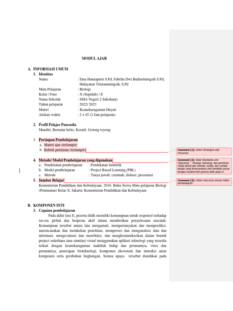 Modul Ajar Assure Teknologi Baru | PDF