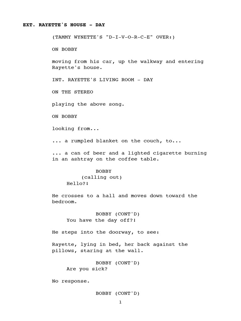 Five Easy Pieces Scene-1 | PDF Five Easy Pieces Scene-1 | PDF