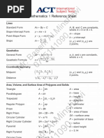 8th Grade STAAR Reference Sheet | PDF