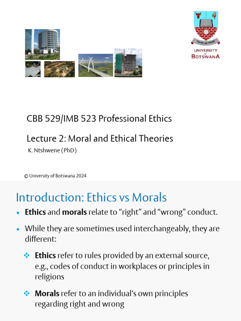 Lecture 2 Moral and Ethical Theories | PDF | Morality | Utilitarianism