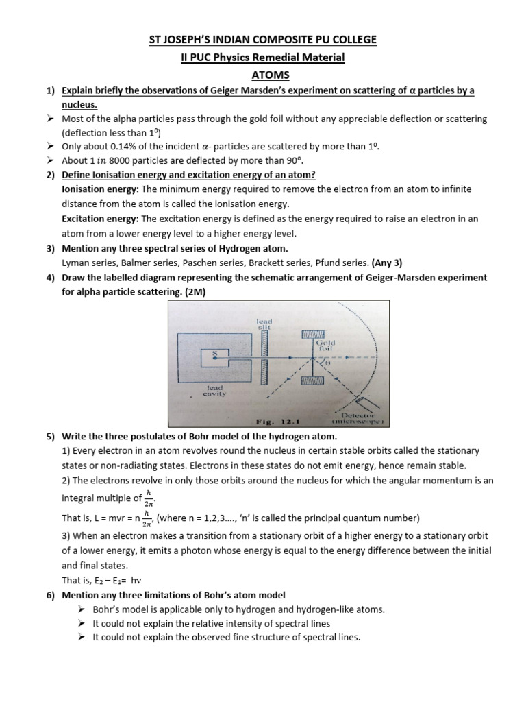 II PUC Remedial Notes | PDF | Electrical Resistivity And Conductivity ...