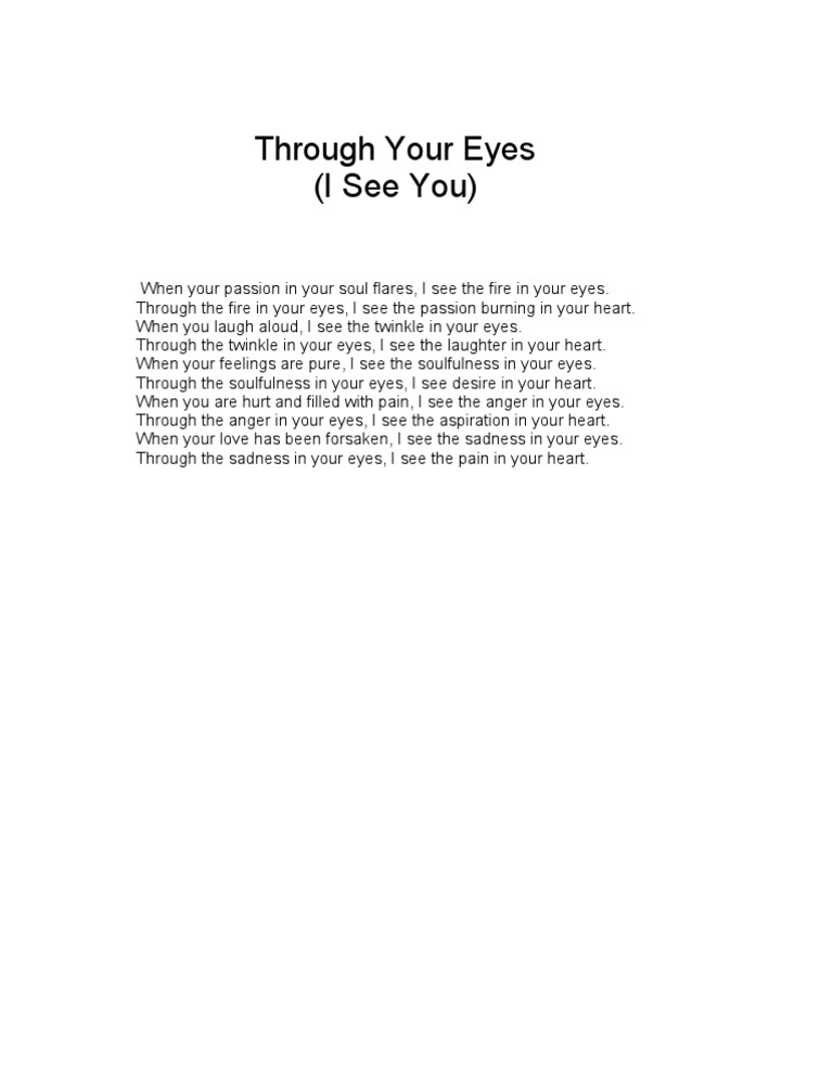 Through Your Eyes | PDF