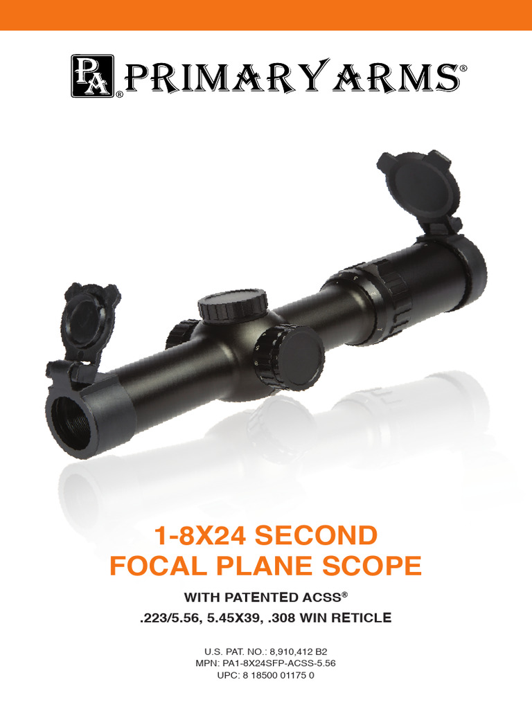 Primary Arms 1-8x24SFP-ACSS-5.56 Manual | PDF | Telescopic Sight ...