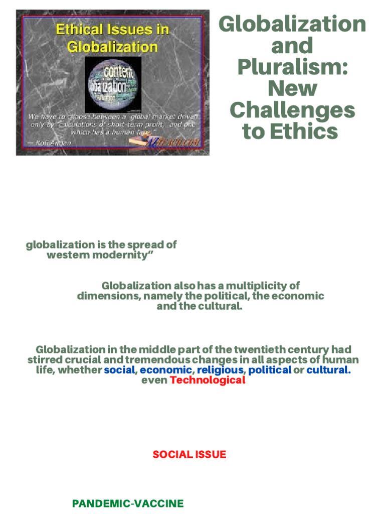 Globalization and Ethical Pluralism | PDF | Consumerism | Globalization