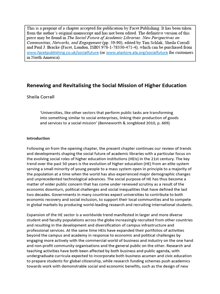 Chap3 Corrall HigherEd Eprint | PDF | Social Capital | Curriculum