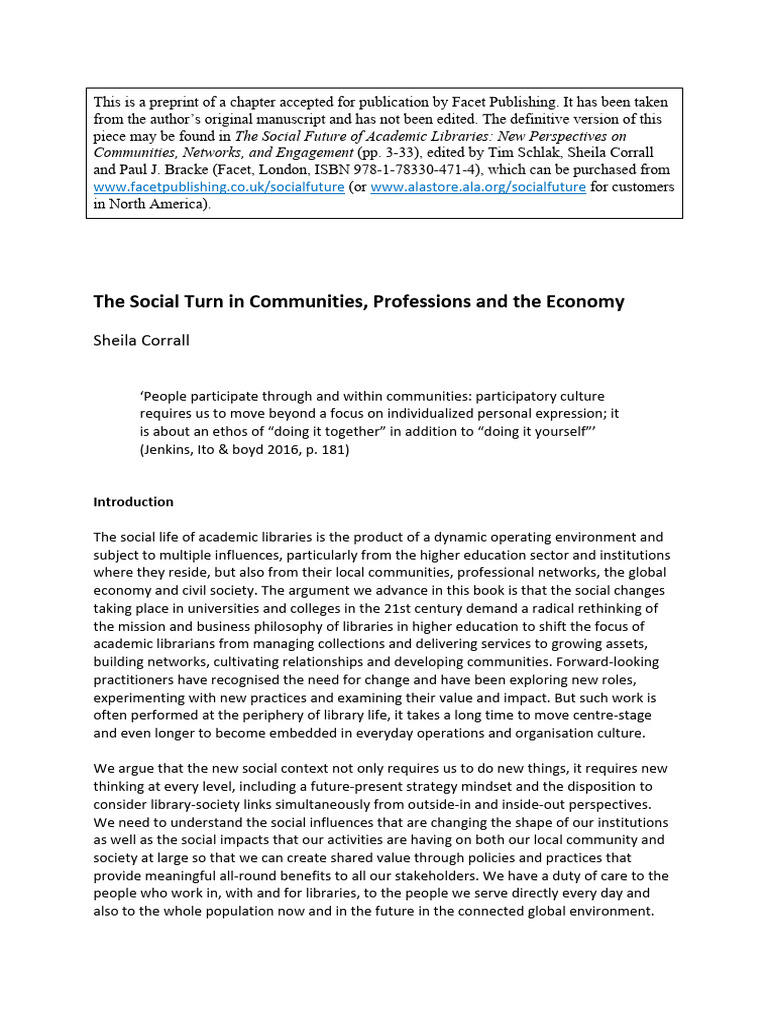 Chap1 Corrall Social Eprint | PDF | Corporate Social Responsibility ...