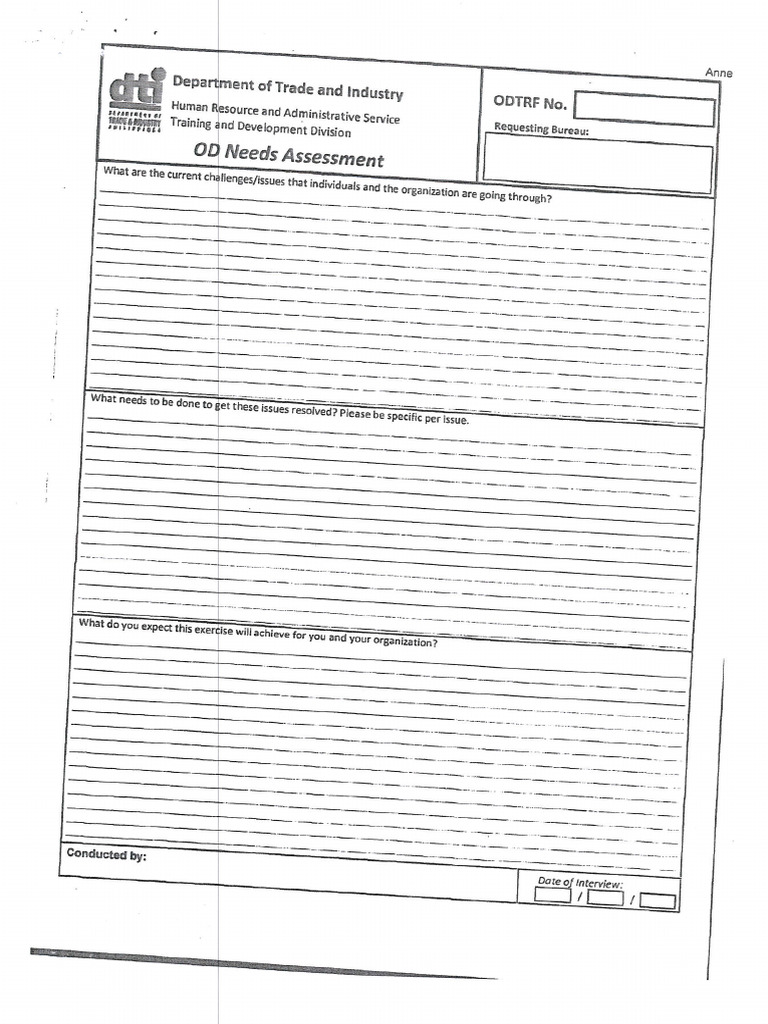 OD Needs Assessment | PDF