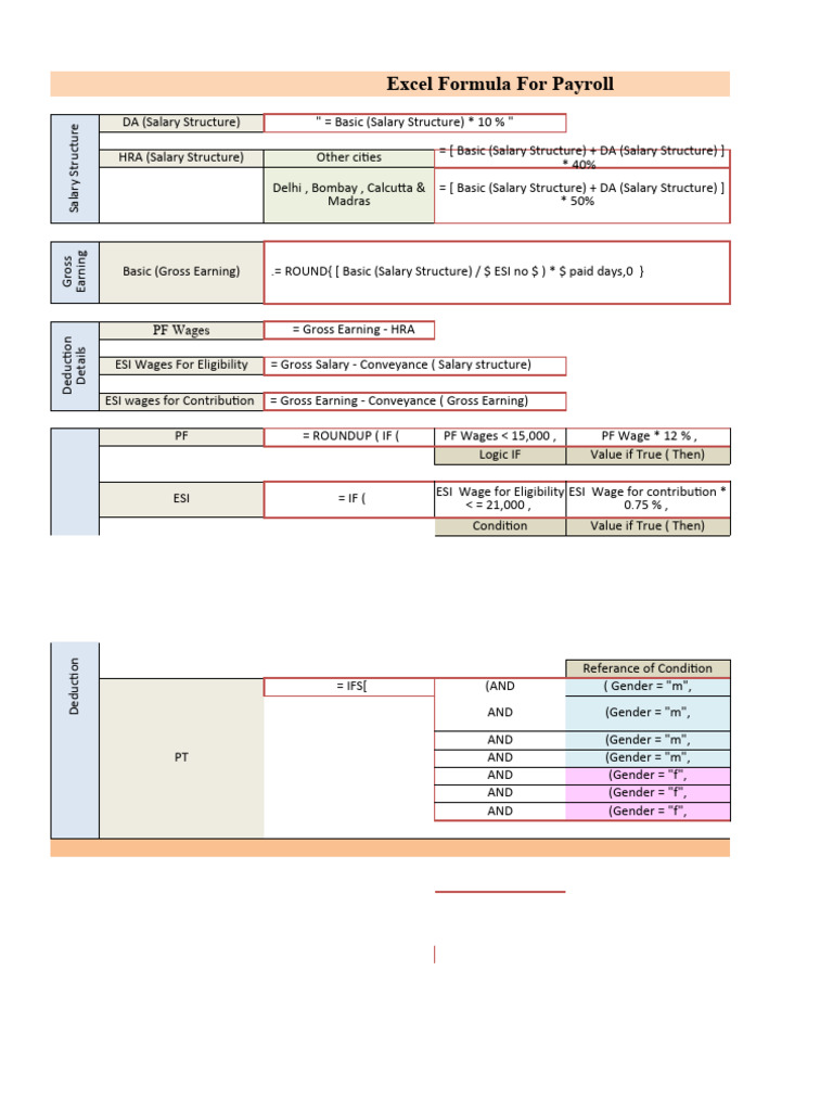 Payroll Formula | Download Free PDF | Salary | Payroll
