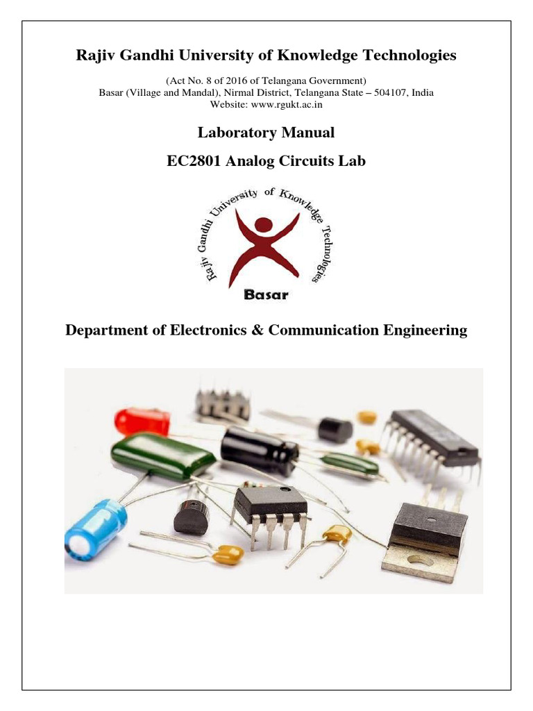 Analog Circuits Lab Manual Updated 103726 Pdf Electronic