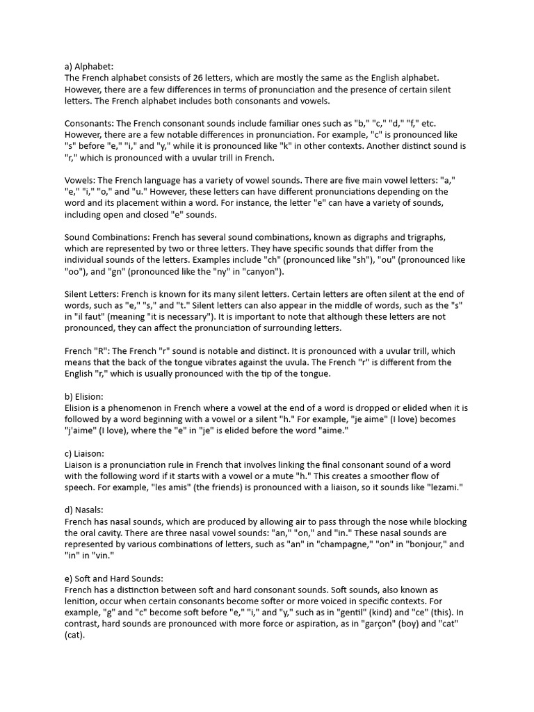 French Assignment | PDF | Linguistics | Phonetics