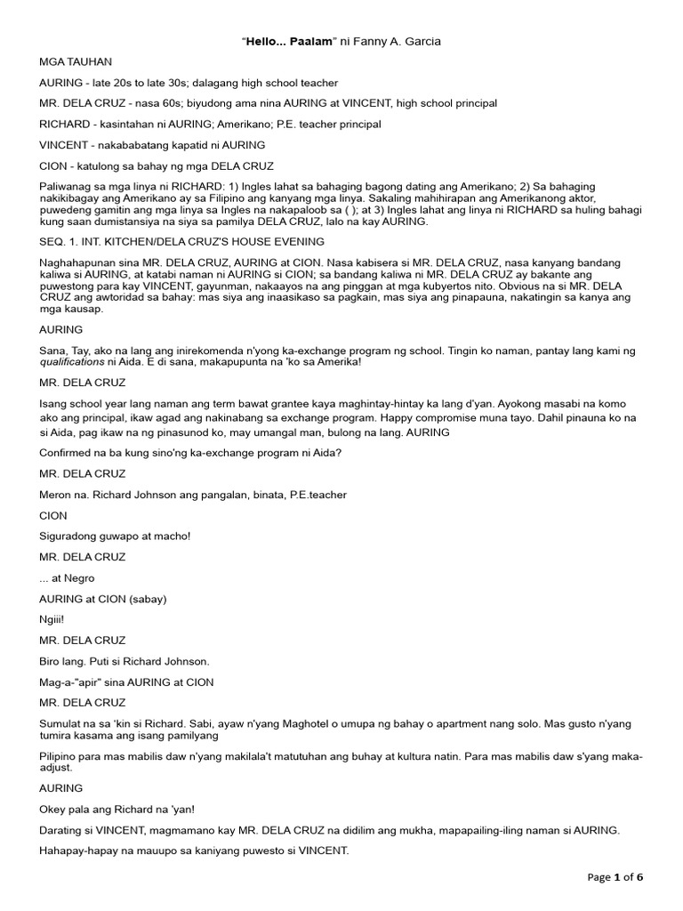 “Hello... Paalam” ni Fanny A. Garcia | PDF