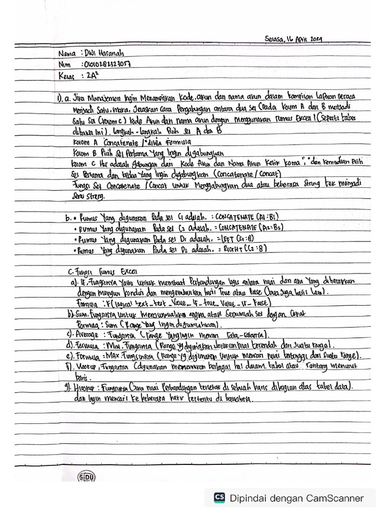 Apk Dwi Hasanah Tugas Kuis | PDF