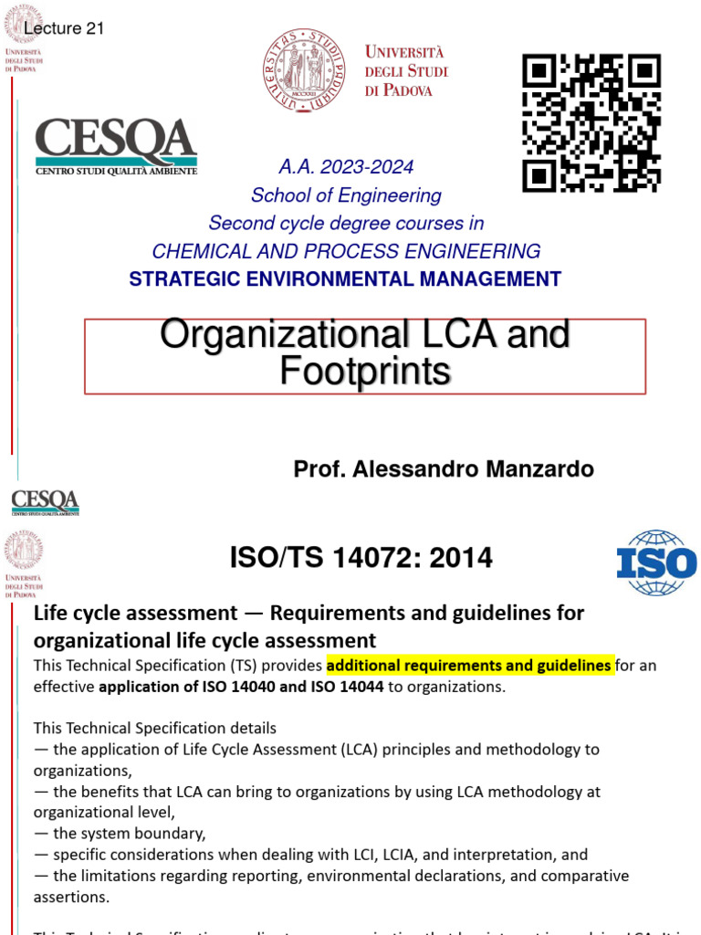 21 - Organizational LCA | Download Free PDF | Life Cycle Assessment ...
