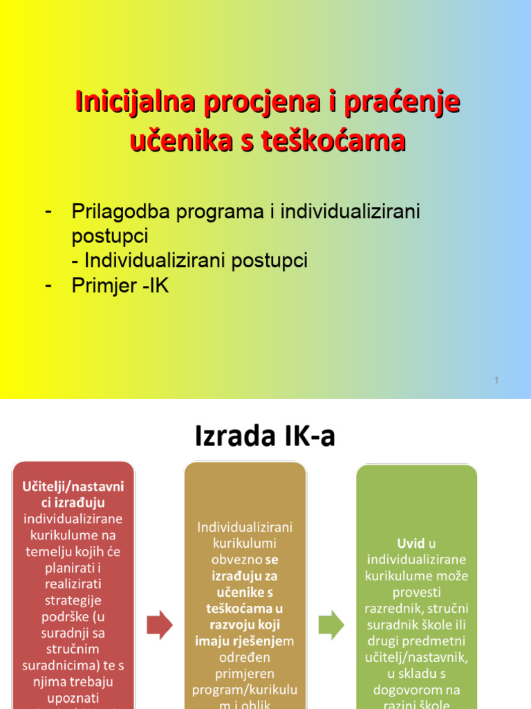 3b - Primjeri Inicijalne Procjene I PRIMJERENI PROGRAM PODRŠKE | PDF
