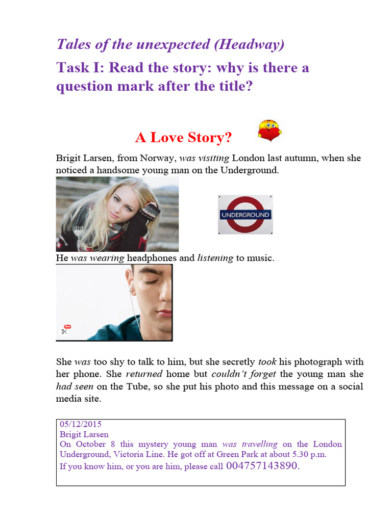 Task III Love Story | PDF | Art | Mystery, Thriller & Crime Fiction