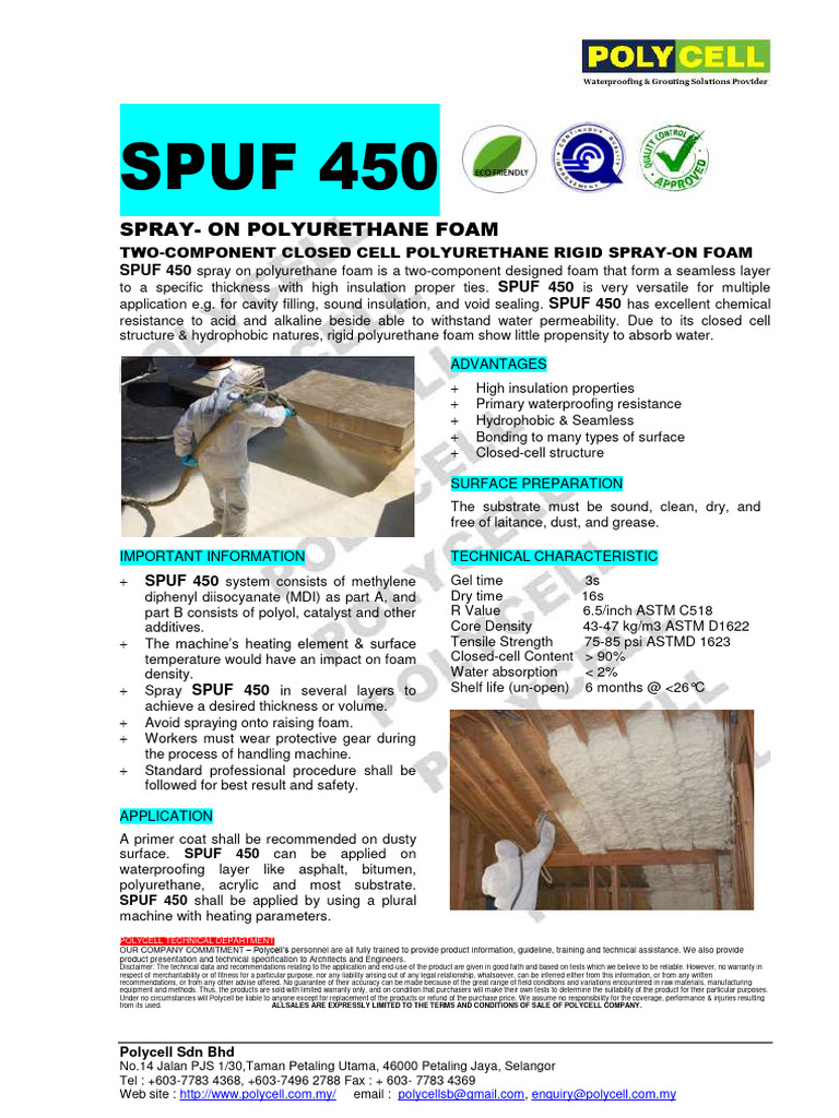 Spuf 450 | PDF | Polyurethane | Building Materials