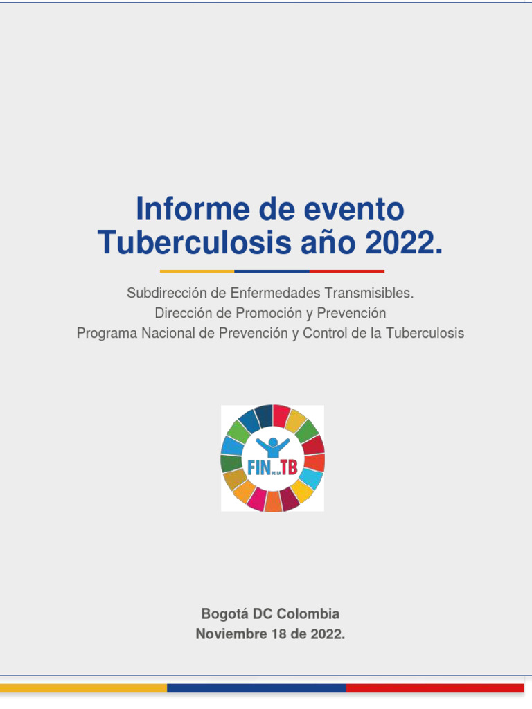 Informe Tuberculosis 2022 Colombia | Descargar gratis PDF ...
