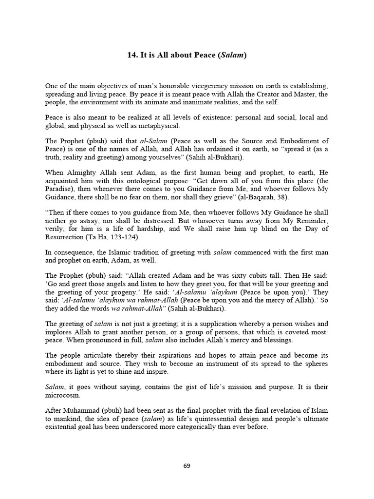 14 It Is All About Peace (Salam) | Download Free PDF | Abrahamic Religions | Religious Belief ...