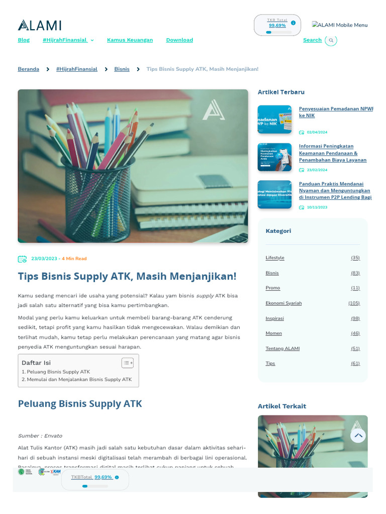 Tips Bisnis Supply ATK, Masih Menjanjikan! | PDF