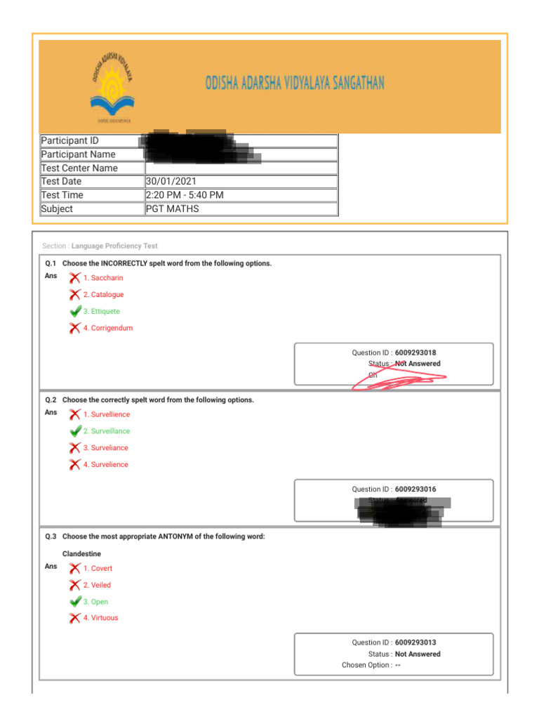 PGT Math 2021 | PDF | Question