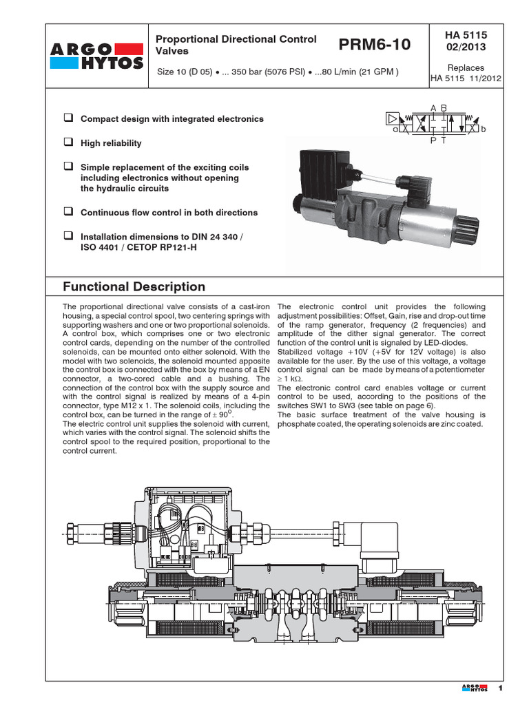 TDS ARGO HYTOS PRM6 10 Proportional Directional Control Valves Eng ...