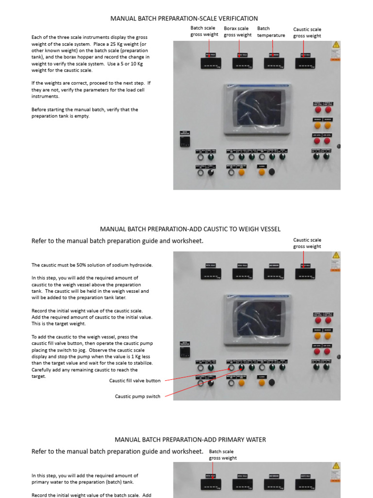 Manual Batch Preparation Procedure | Download Free PDF | Starch | Weight
