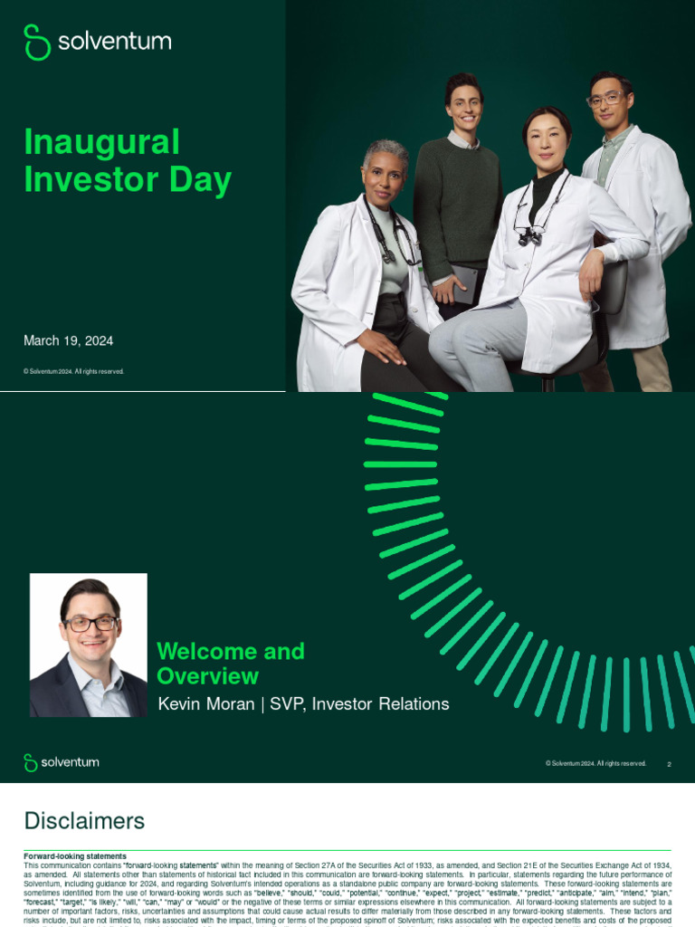 Solventum 2024 Investor Day Overview | PDF | Surgery | Wound