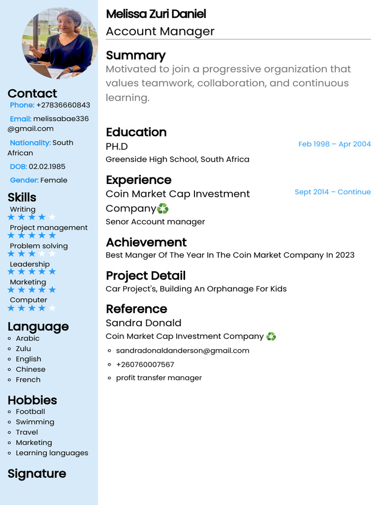 Melissa - Resume - 224 | PDF | Career & Growth