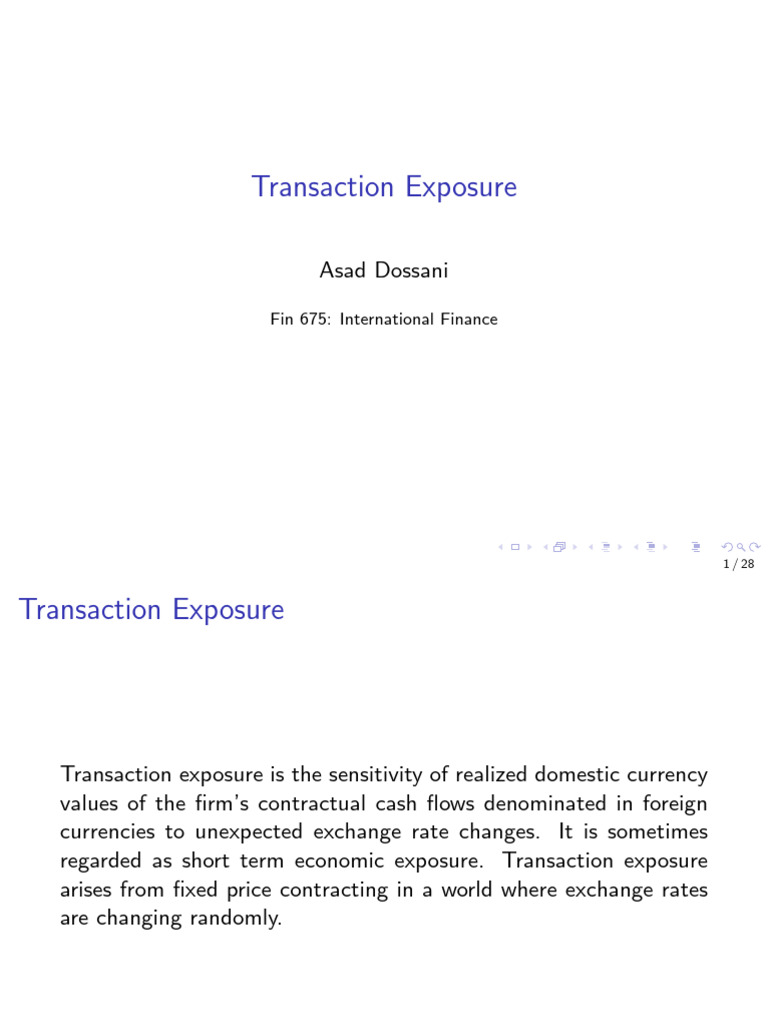 Transaction Exposure | Download Free PDF | Hedge (Finance) | Option ...