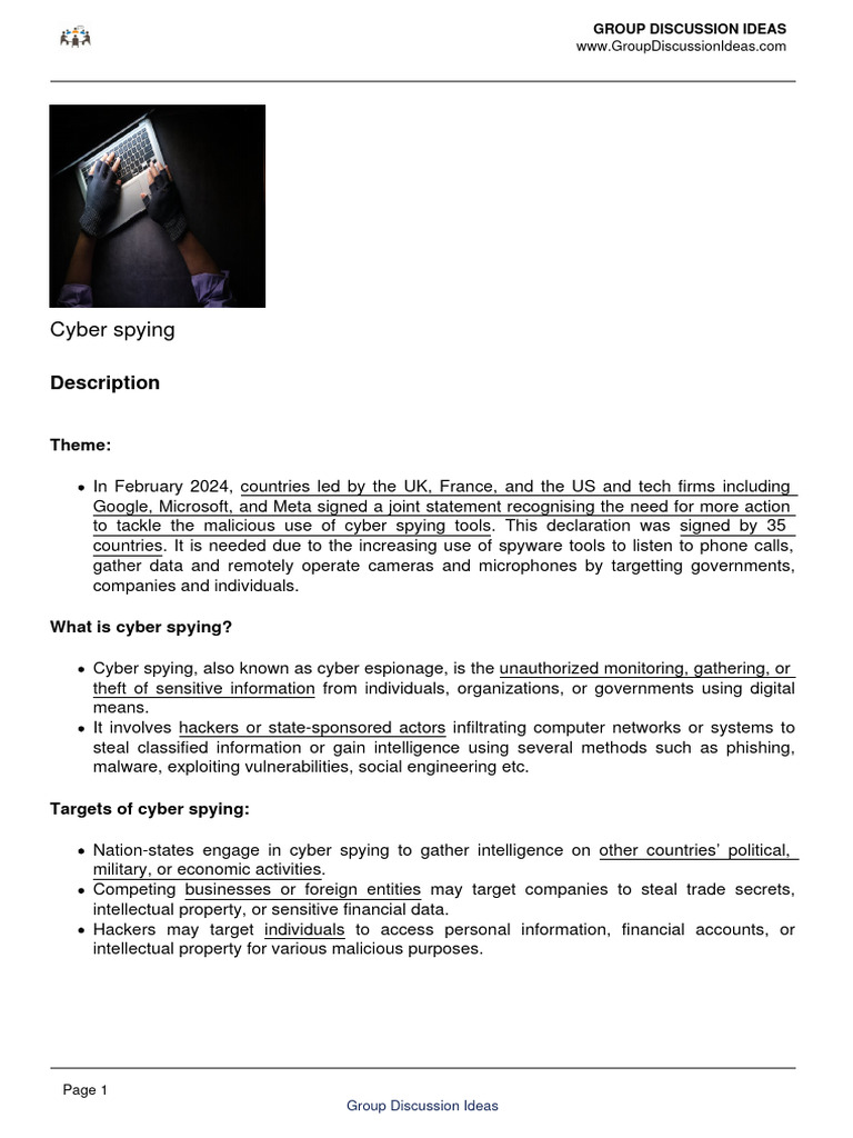 Cyber Spying | PDF | Security | Computer Security