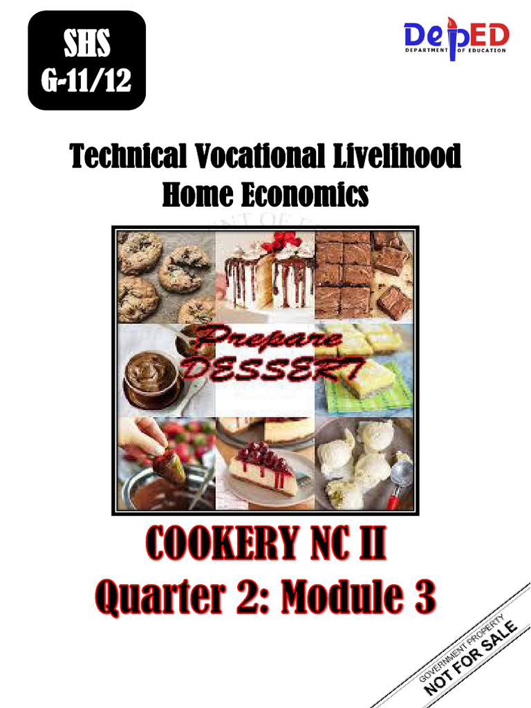 Quarter 2 Prepare Desserts Cookery SHS Module3.week5 8 EDITED 1 | PDF | Desserts | Custard