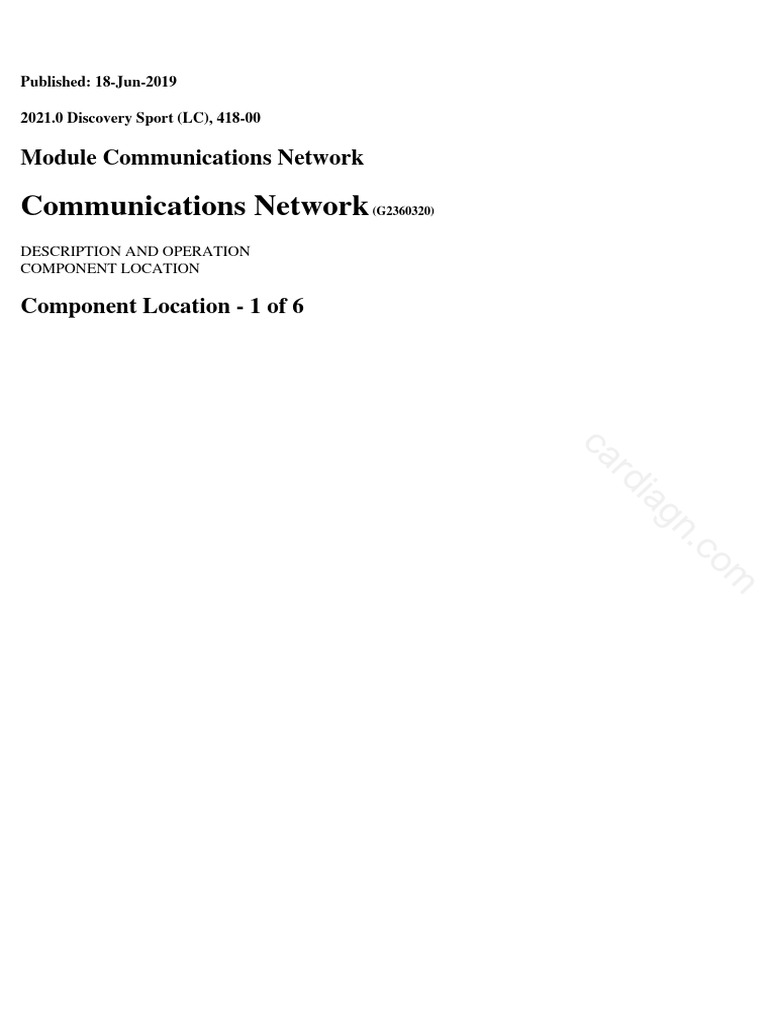 Module Communications Network | PDF | Anti Lock Braking System | Network Topology