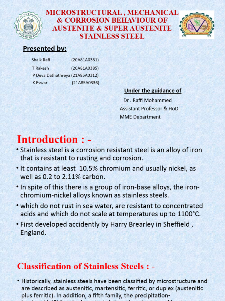 Nit Project | PDF | Stainless Steel | Steel