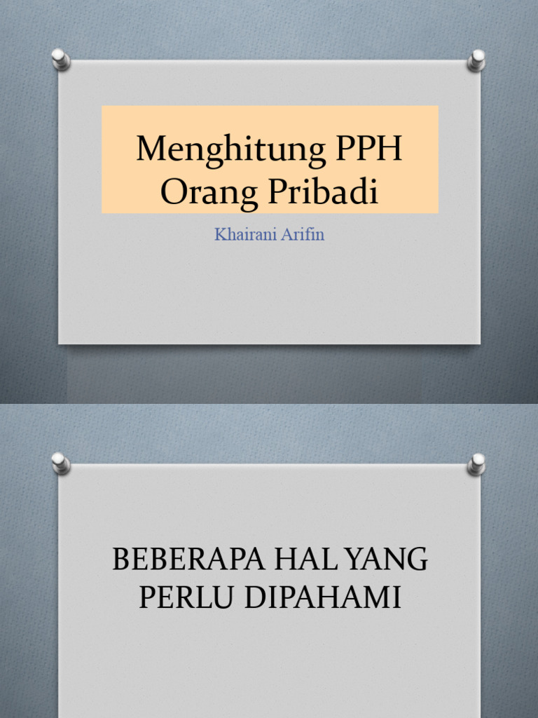 Menghitung PPH Orang Pribadi (Op) | PDF