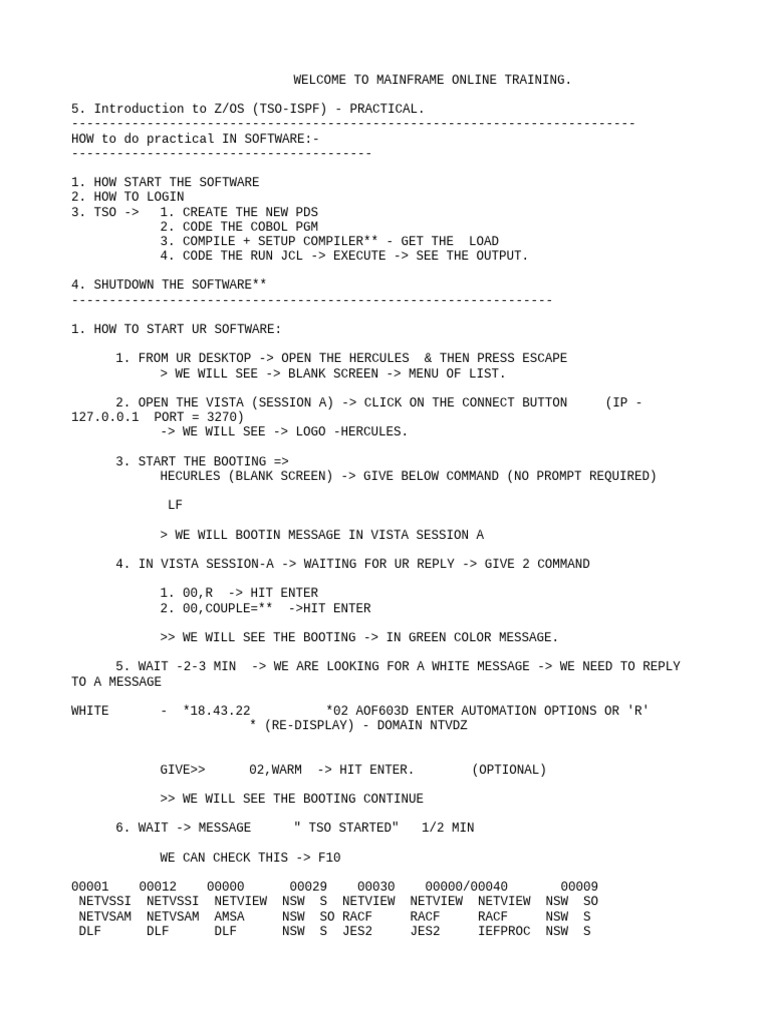 Mainframe Training for Beginners | PDF | Computer Architecture | Operating System Technology