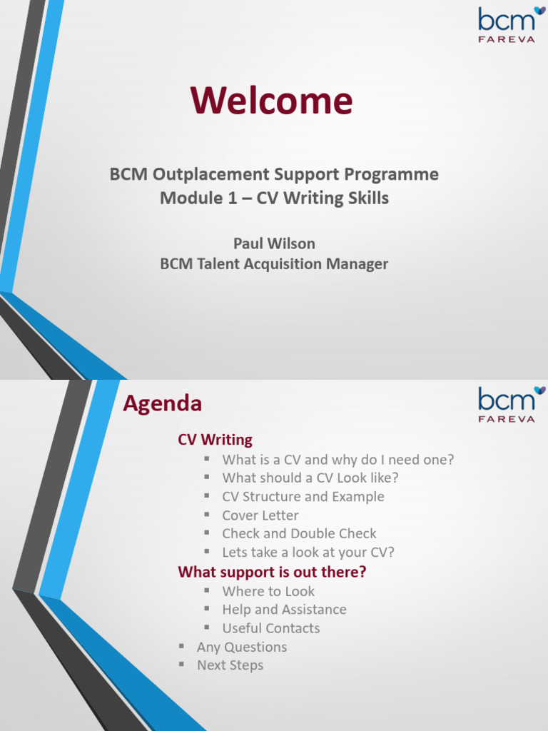 CV Writing Skills - BCM Fareva - Q12024 - REV 2 | PDF | Recruitment ...