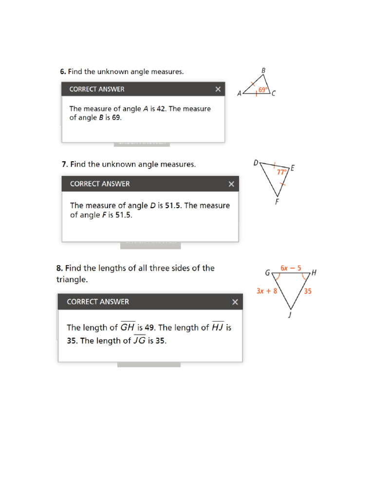 Lesson 4.2 Geometry Worksheet With Answers | PDF