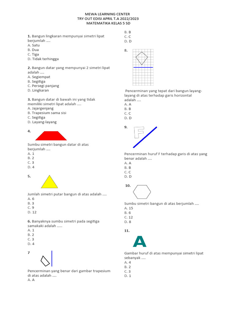 Kelas 5 Simetri | PDF