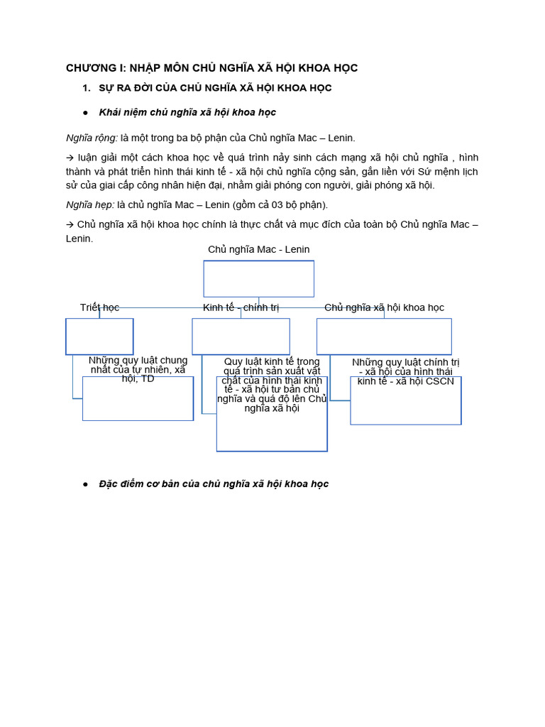 Chuong I. Nhap Mon Chu Nghia Xa Hoi Khoa Hoc | PDF