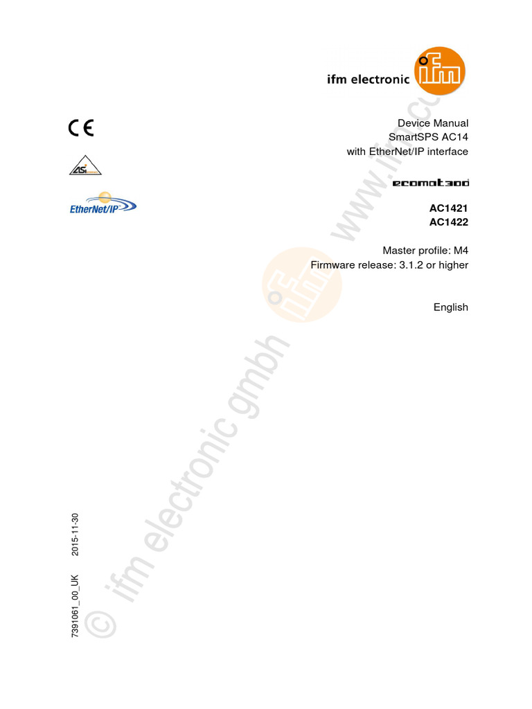 Ifm As-I Master AC1421 | PDF | Programmable Logic Controller ...