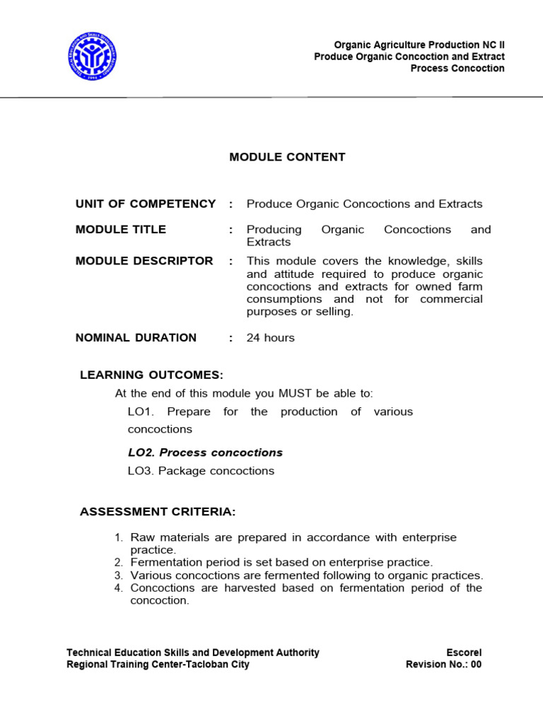 Module Content Process Concoction | PDF | Fermentation | Sugarcane