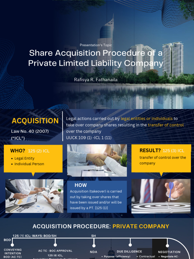 Share Acquisition Procedure of A Private Limited Liability Company ...