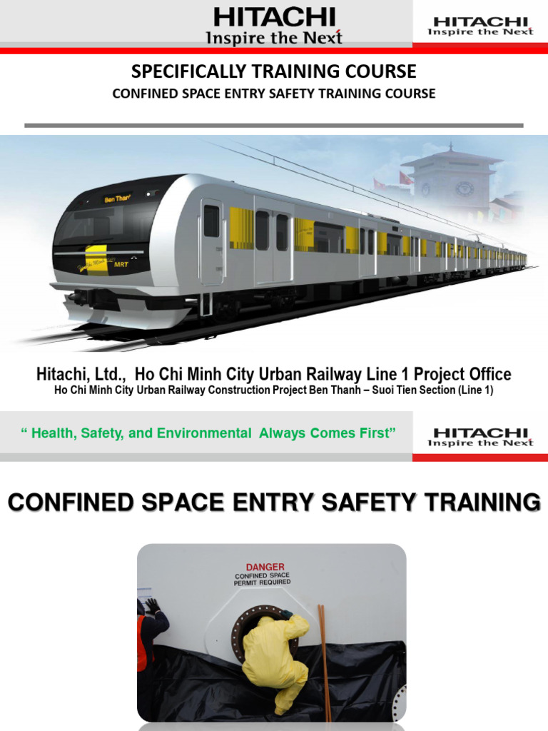 HTC - HSE - Confined Space Training - Rev1 | PDF | Oxygen | Safety