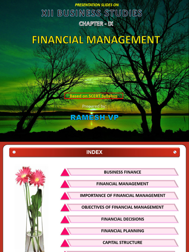 Overview of Financial Management Concepts | PDF | Dividend | Capital ...