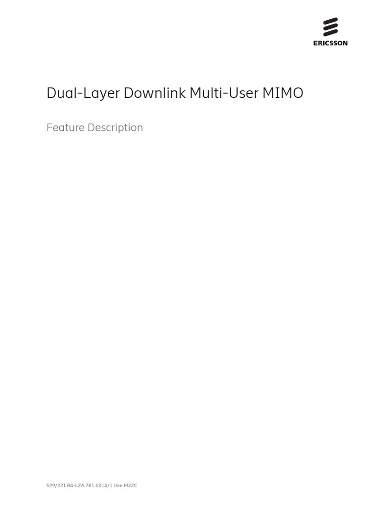 Dual Layer Multi User Mimo. | PDF | Mimo | Data Transmission