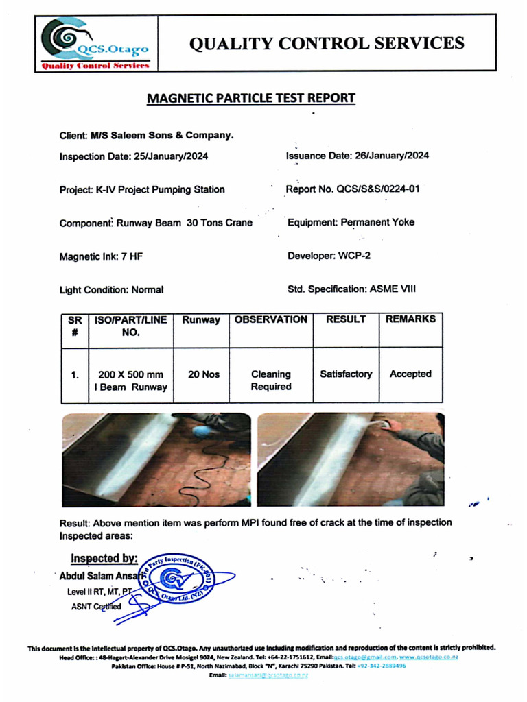 Welding Report MPT-SSC | PDF