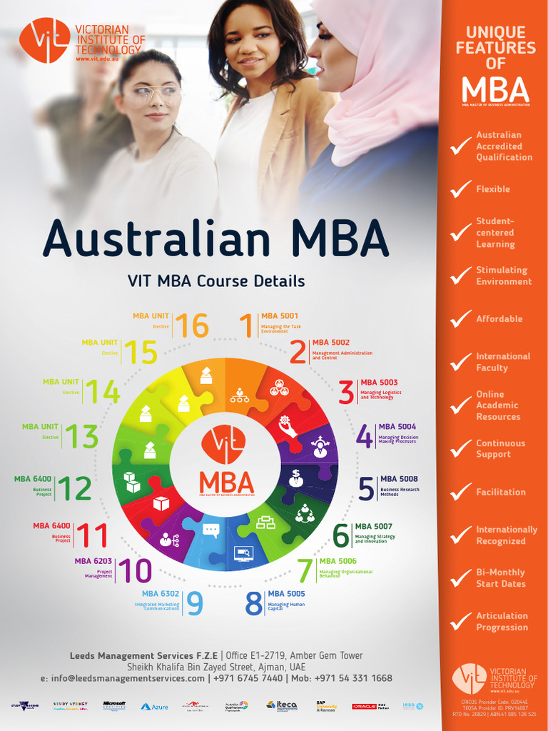 VIT 16 Units MBA Flyer | Download Free PDF | Master Of Business Administration | Business