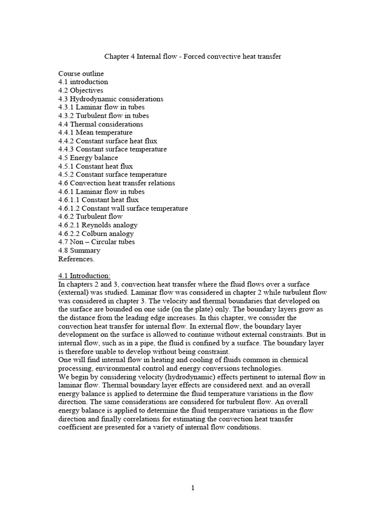 FME 521 Chapter 4 Internal Flow Convection Heat Transfer | Download Free PDF | Boundary Layer ...