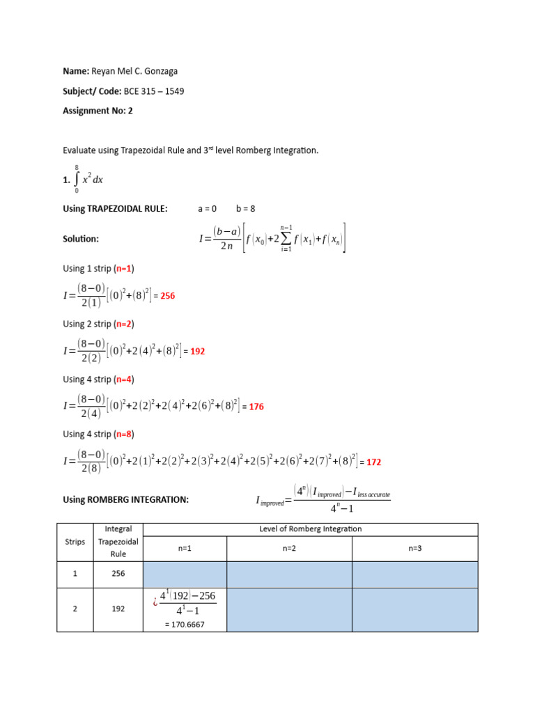 Numerical Integration Techniques | PDF | Computational Science | Asymptotic Analysis