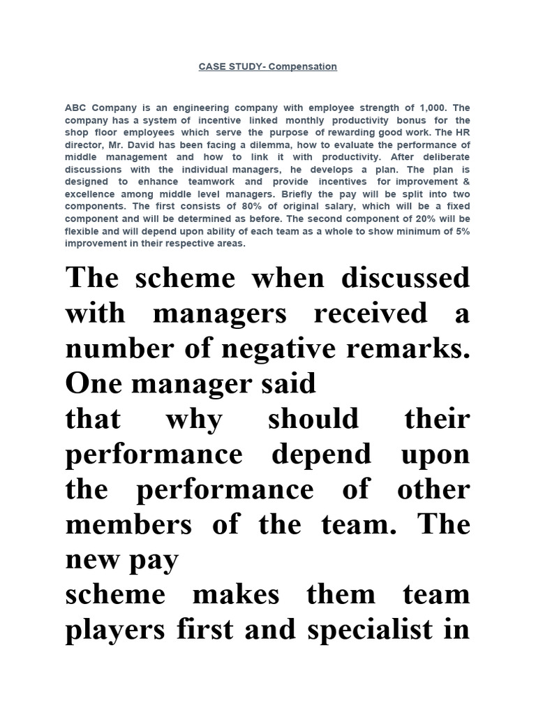 Compensation Management | PDF | Incentive | Social Psychology